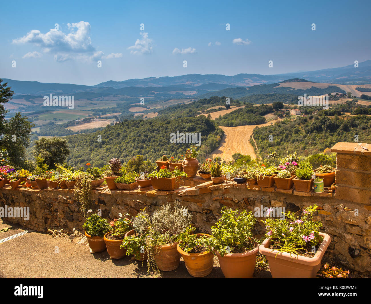 Typical Tuscan View and Balcony Gardening Stock Photo - Alamy