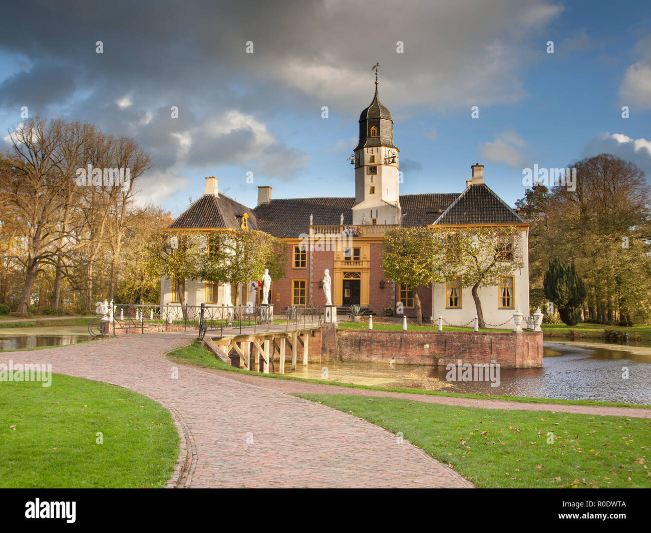 Medieval Fortress Fraeylemaborg in Slochteren, the Netherlands Stock ...