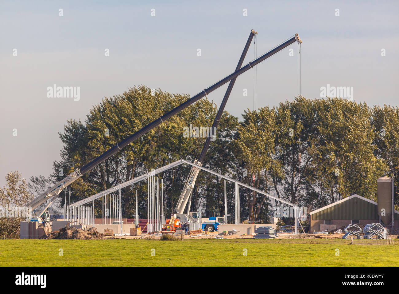 Construction Site of a Newly Built Farm Stock Photo - Alamy