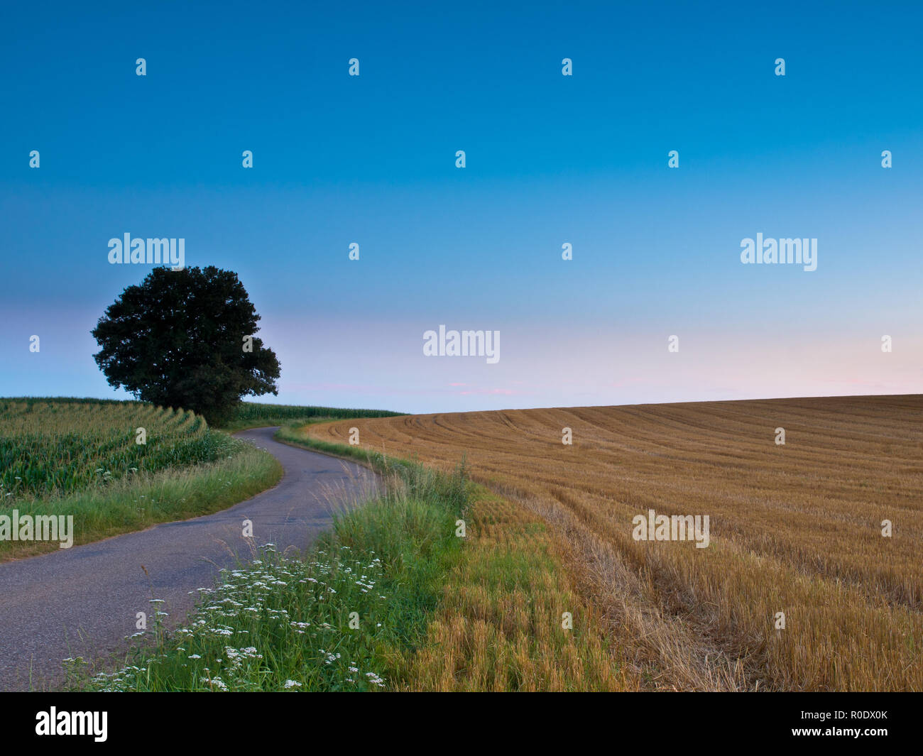 Winding Road Through the Countryside in France Stock Photo - Alamy