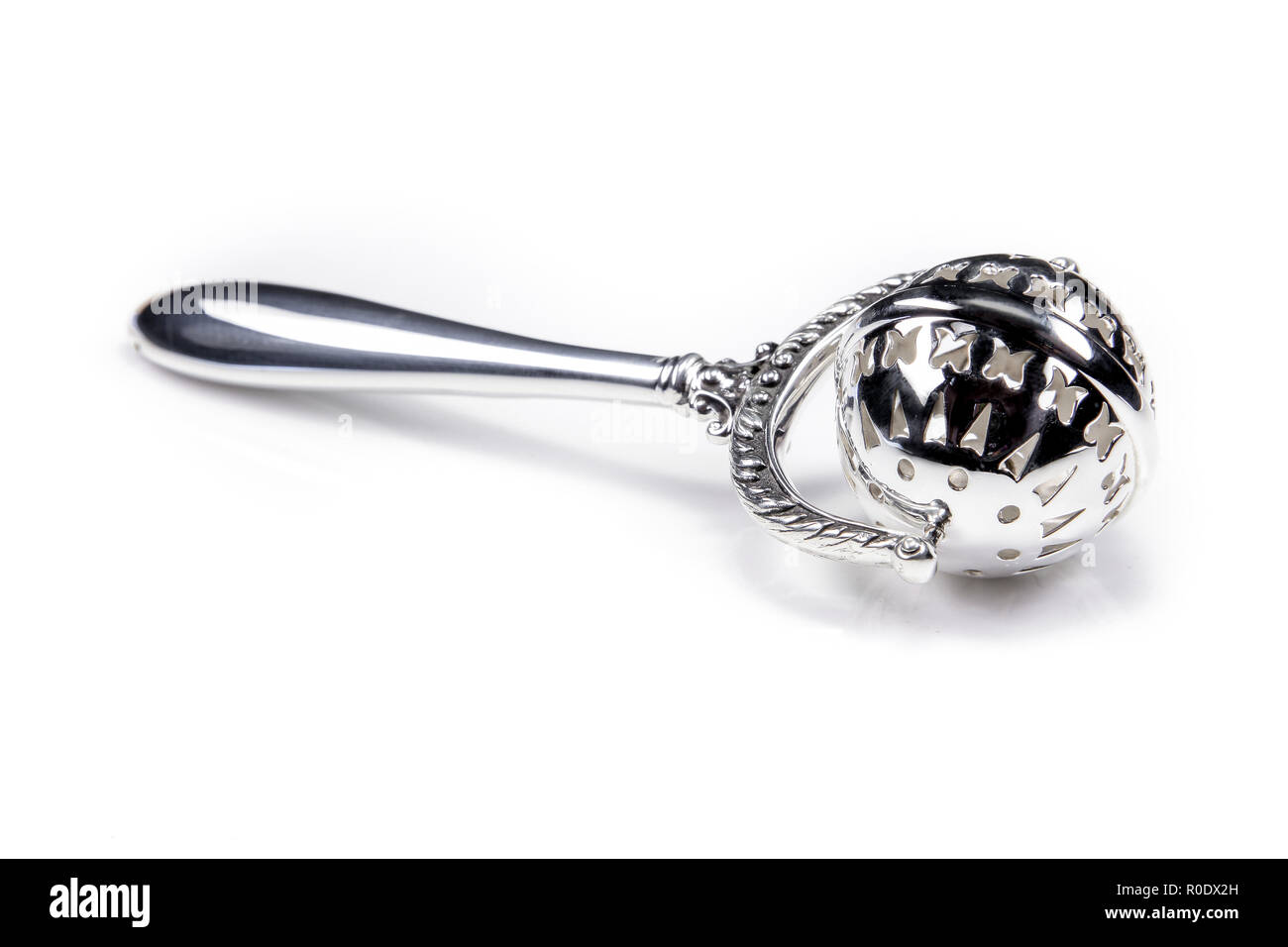 Silver baby rattle isolated hi-res stock photography and images - Alamy