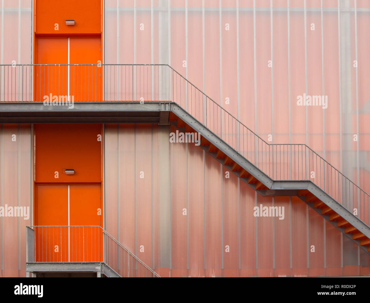 Modern external fire stairs hi-res stock photography and images - Alamy