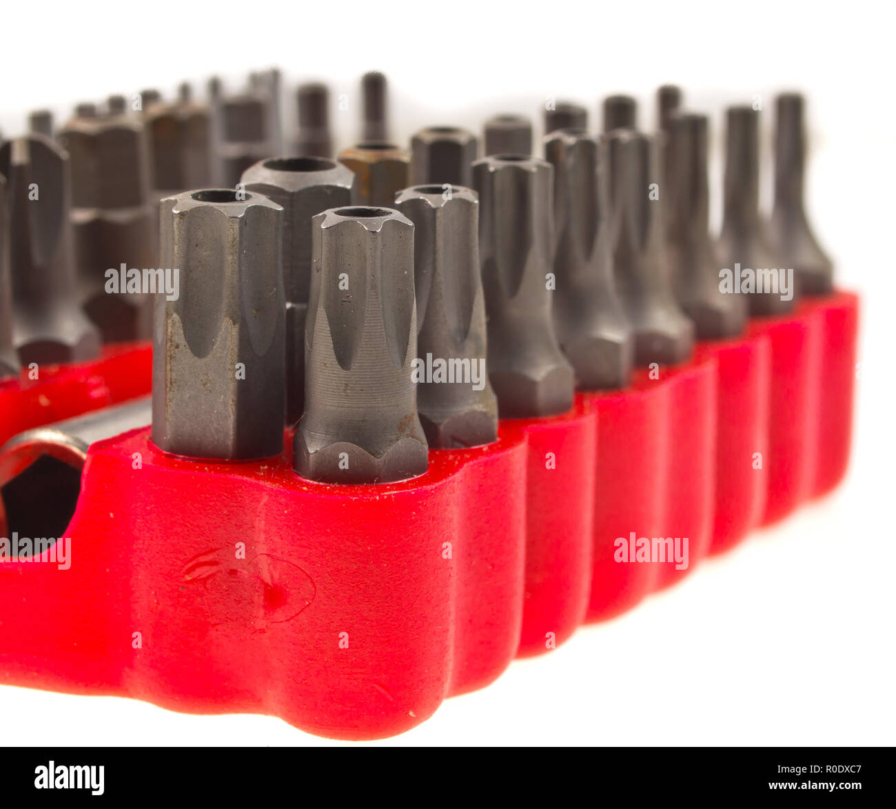 set of bits in red box isolated on white background Stock Photo - Alamy
