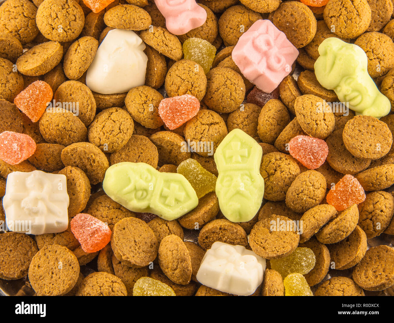Sinterklaas background with pepernoten and sweets for dutch ...