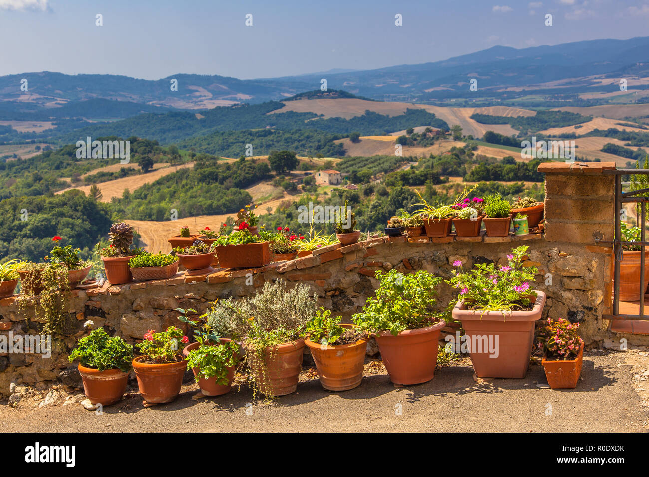 Typical Tuscan View and Balcony Gardening Stock Photo - Alamy