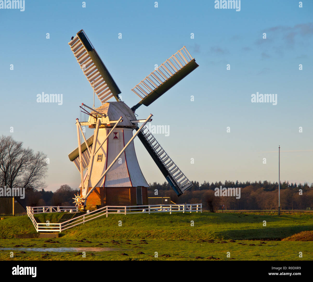 Dutch countryside white windmill hi-res stock photography and images ...
