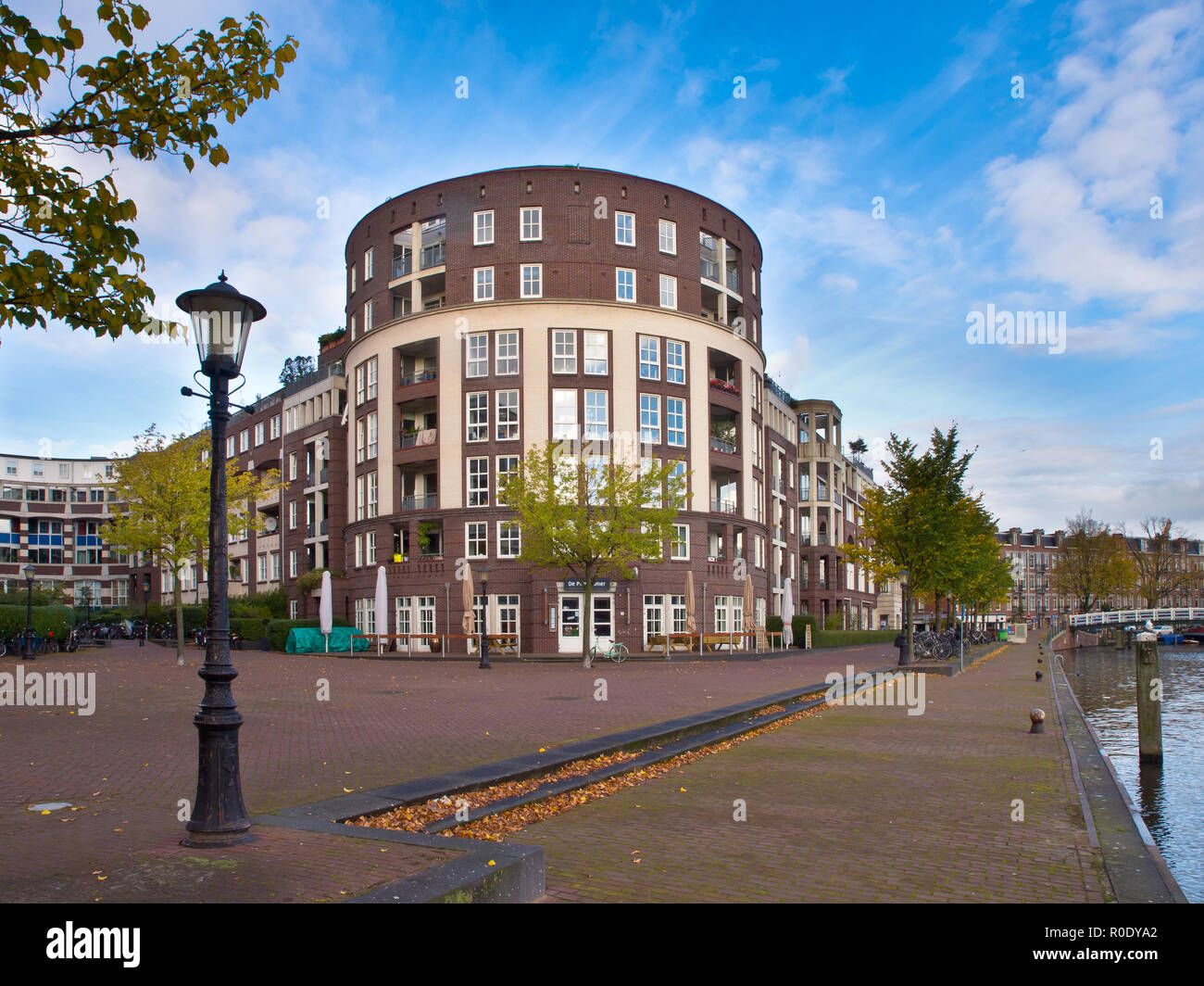 Amsterdam Urban City Scene with Apartments and Trees Stock Photo - Alamy