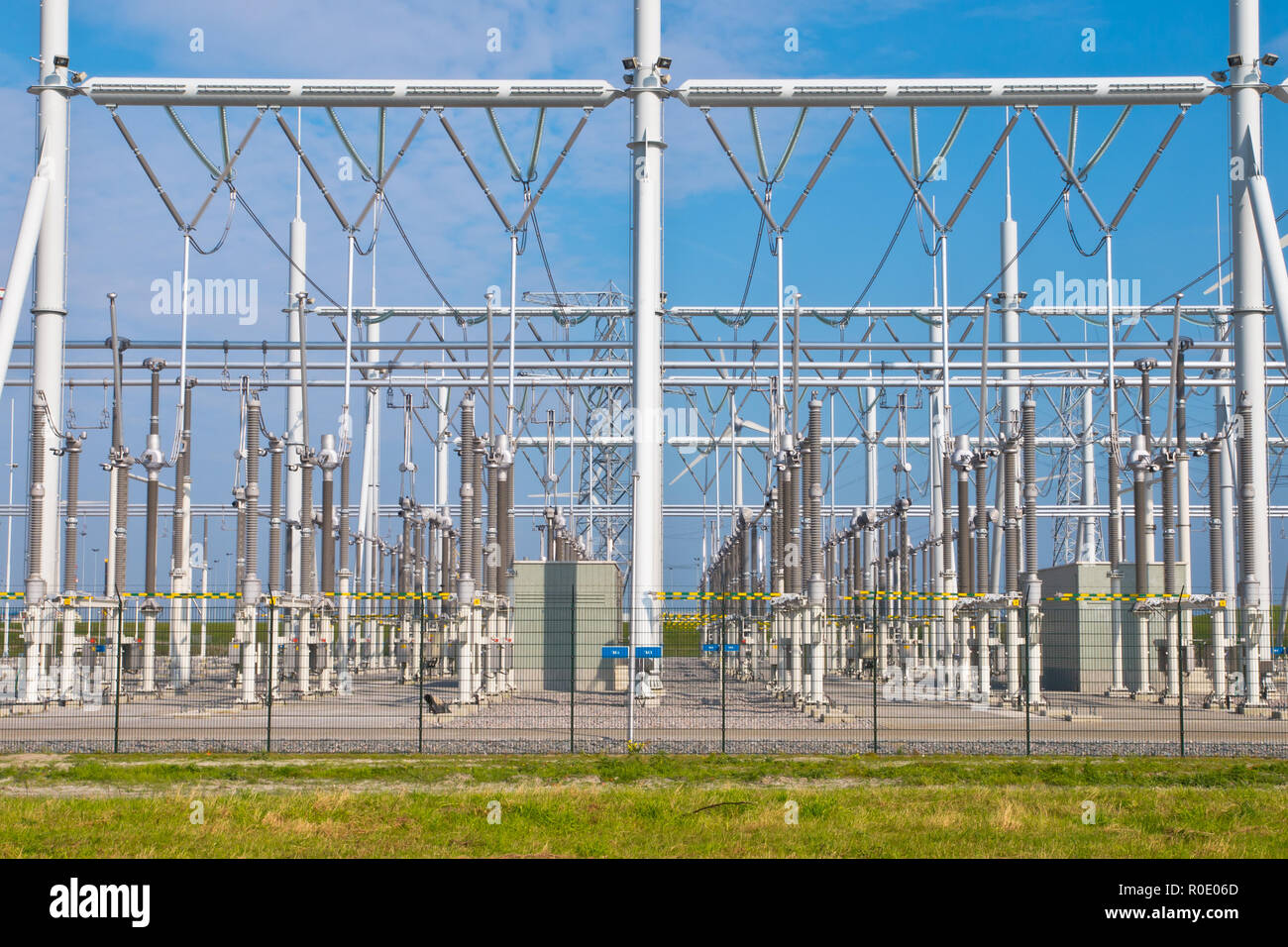 Ultra modern high voltage transformation power station for electrical ...