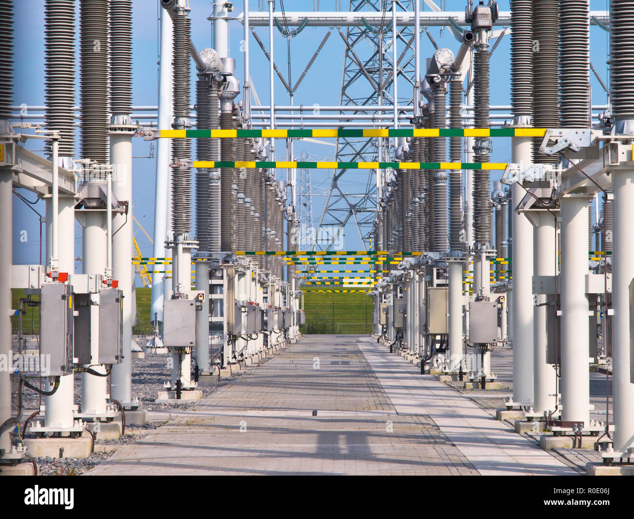 Ultra modern high voltage transformation power station for electrical ...
