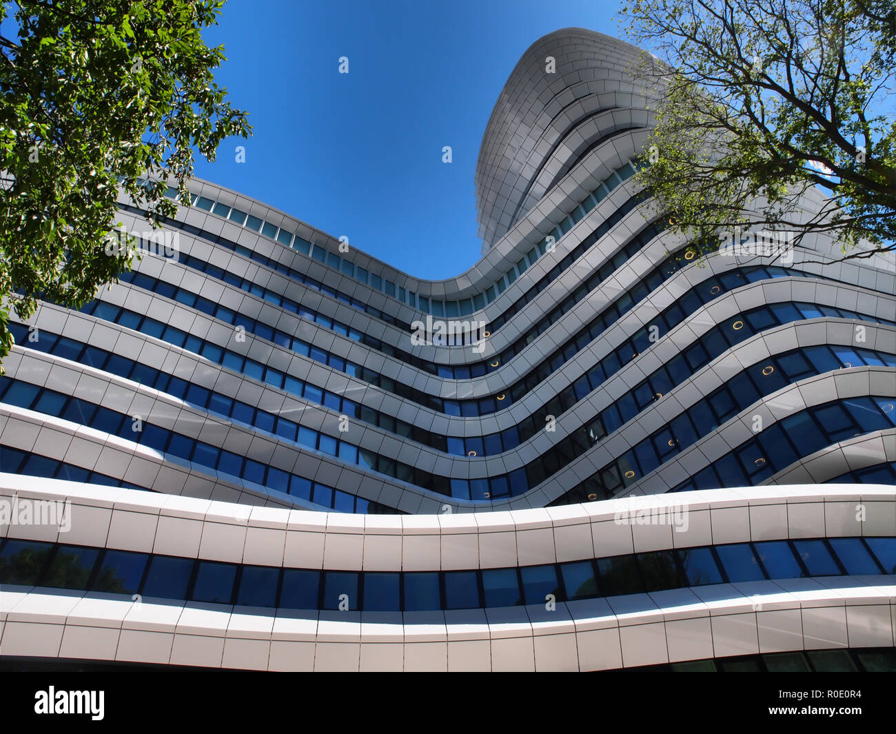 Tall modern architecture officebuilding Stock Photo - Alamy