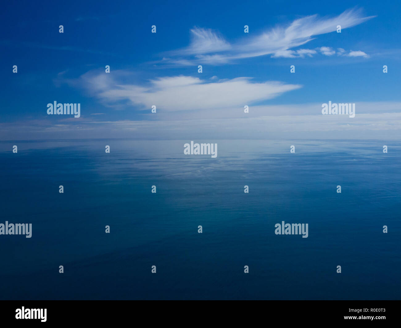 Endless blue ocean from an aerial view Stock Photo - Alamy
