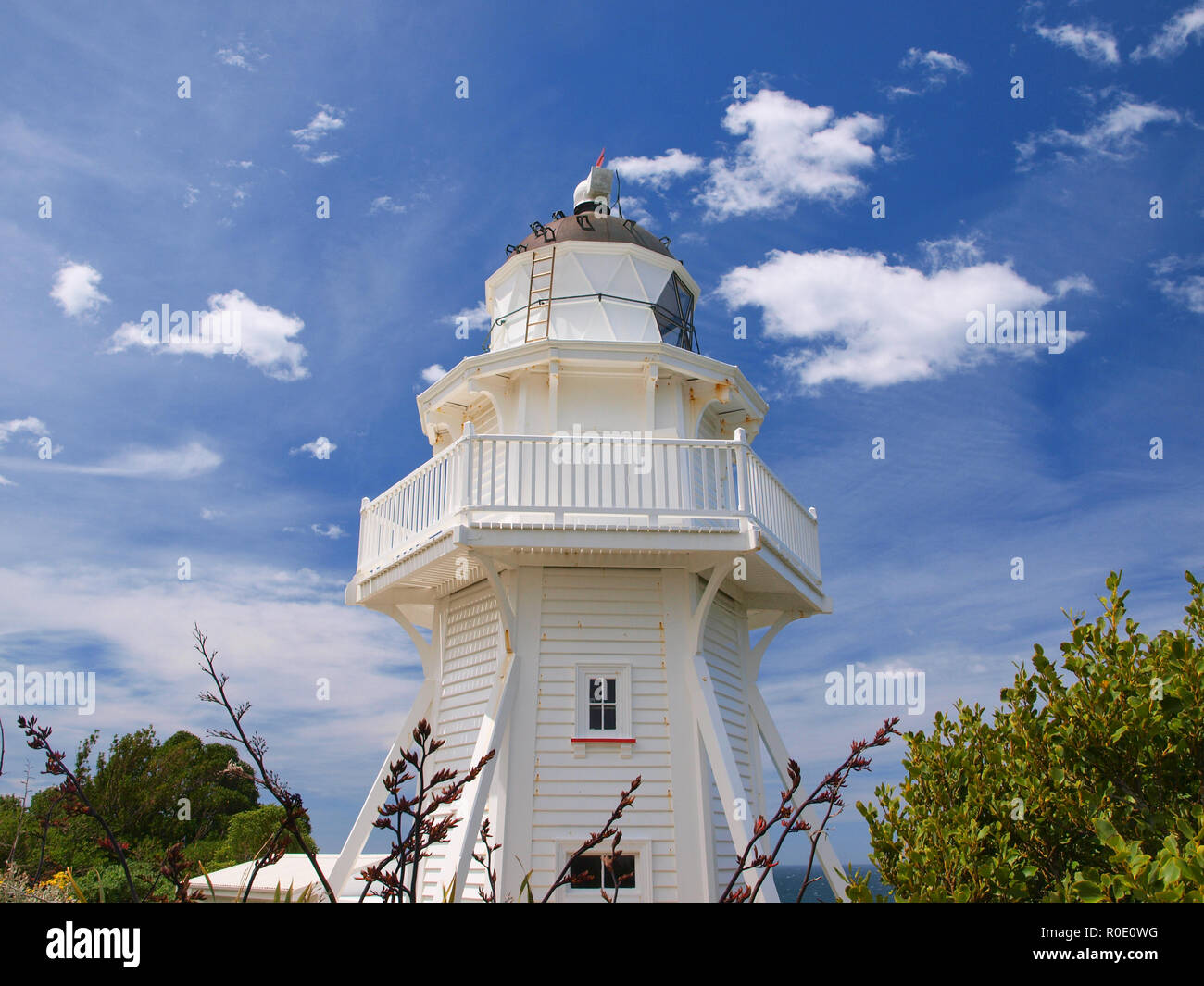Unique wooden lighthouse near Christchurch New Zealand Stock Photo - Alamy