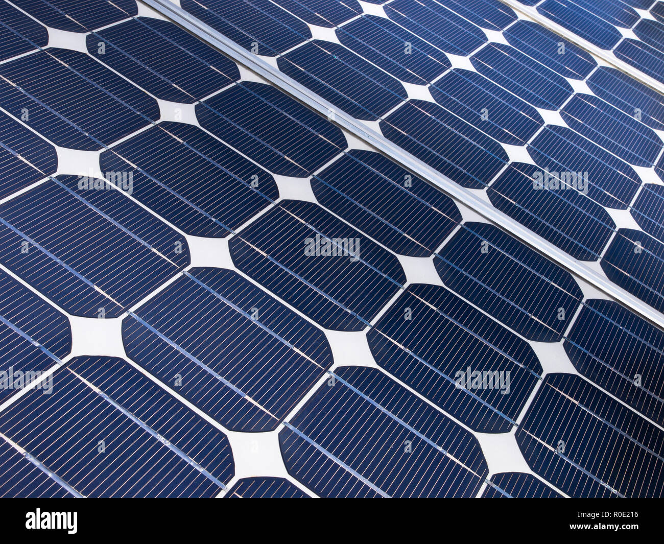 detail of a solar cell panel on a beatiful sunny day Stock Photo - Alamy