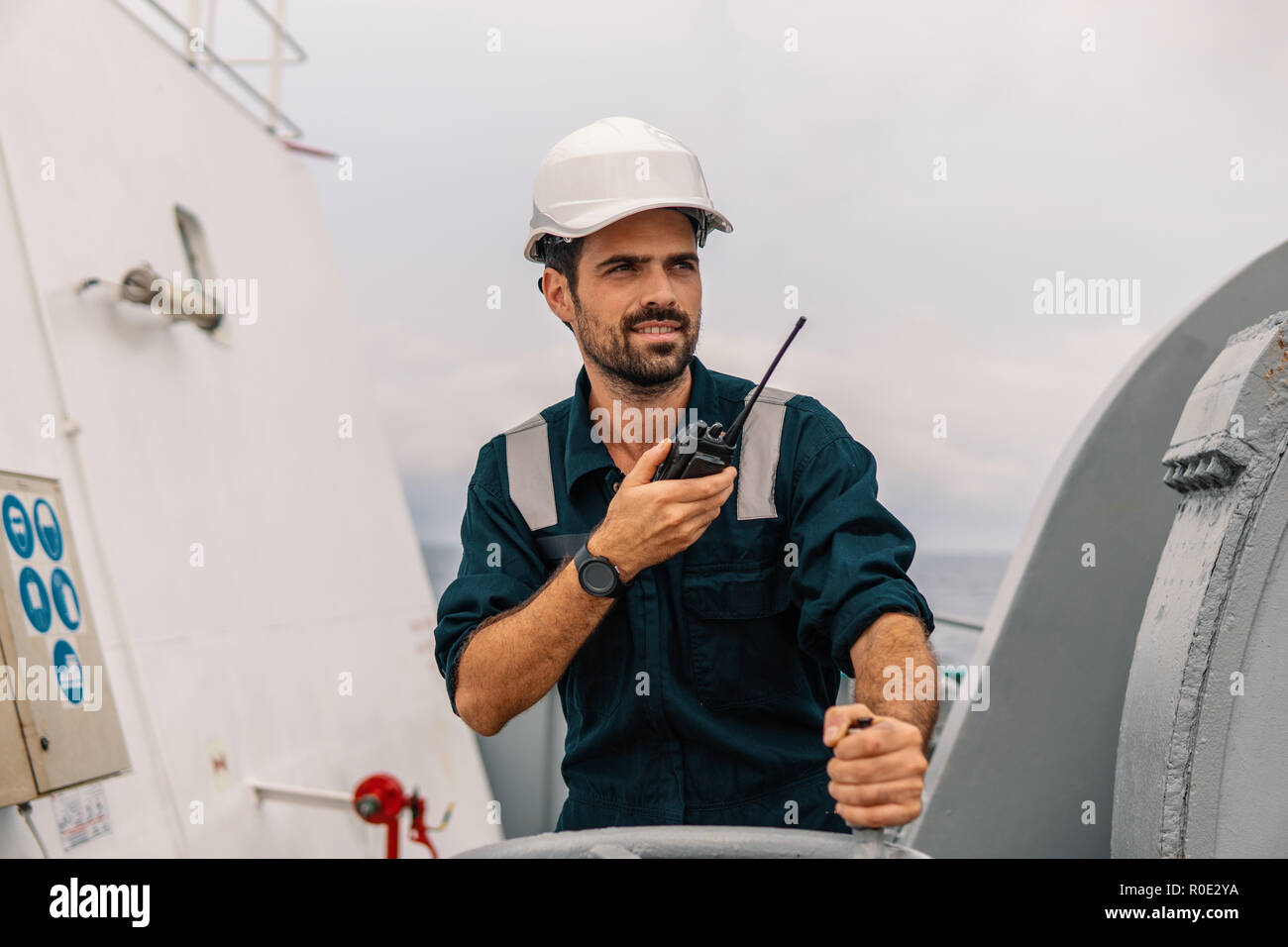 Deck officer on offshore vessel hi-res stock photography and images - Alamy
