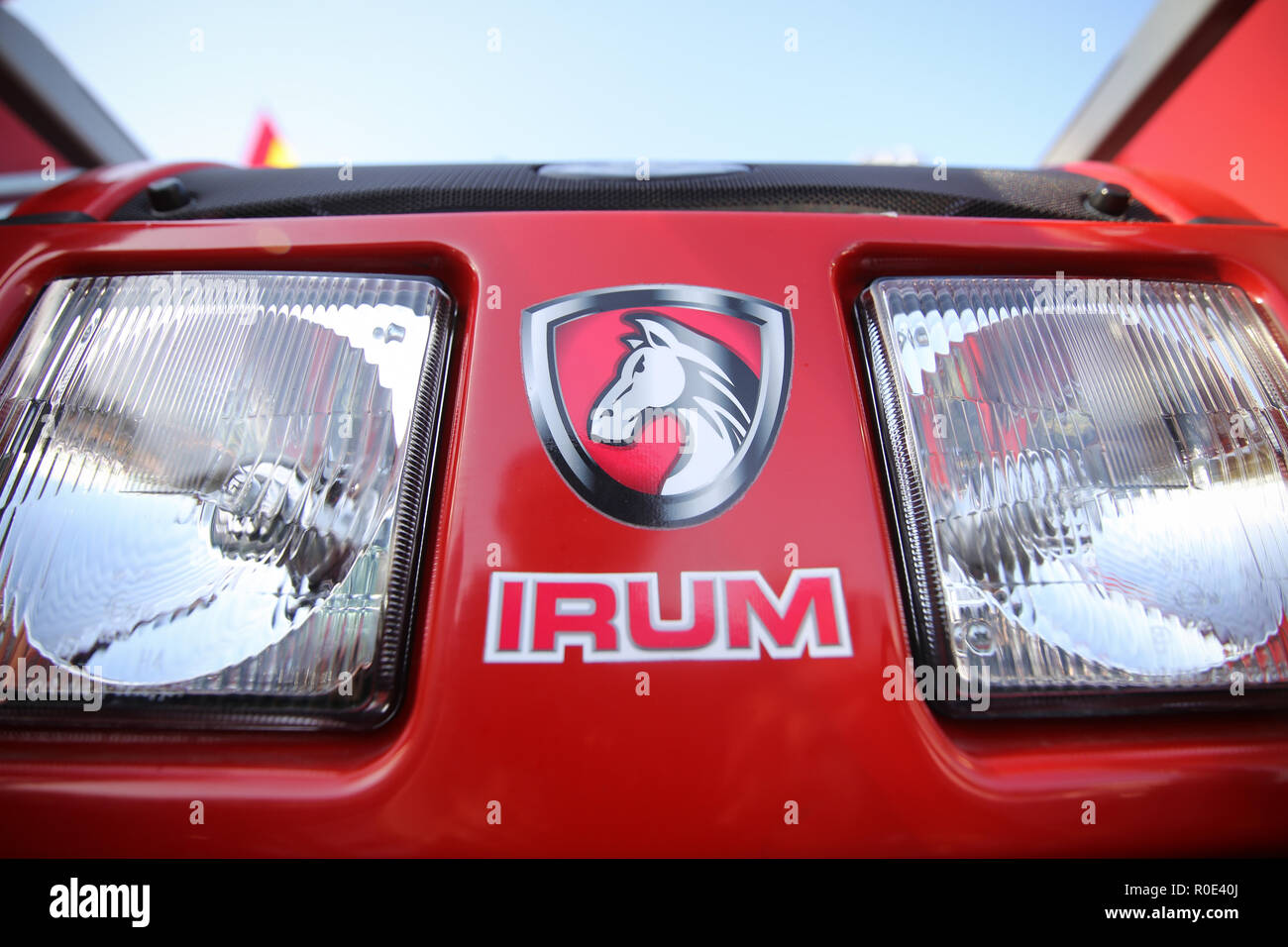 BUCHAREST, ROMANIA - October 31, 2018: Romanian IRUM company’s Tagro ...