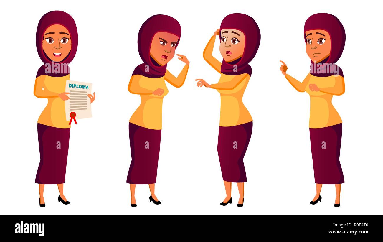 Muslim college student laptop Cut Out Stock Images & Pictures - Alamy