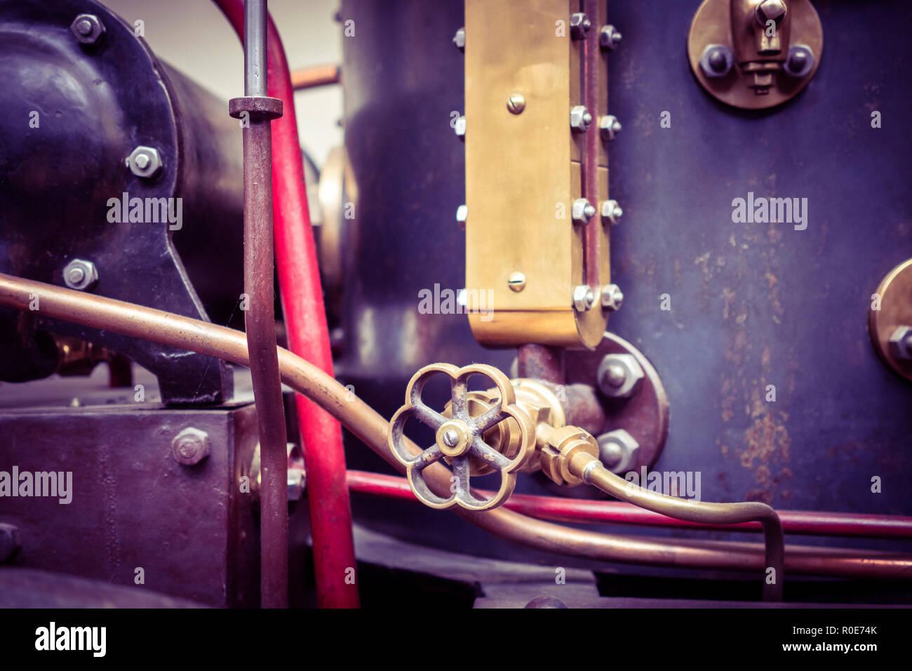 Steam engine, close-up Stock Photo - Alamy