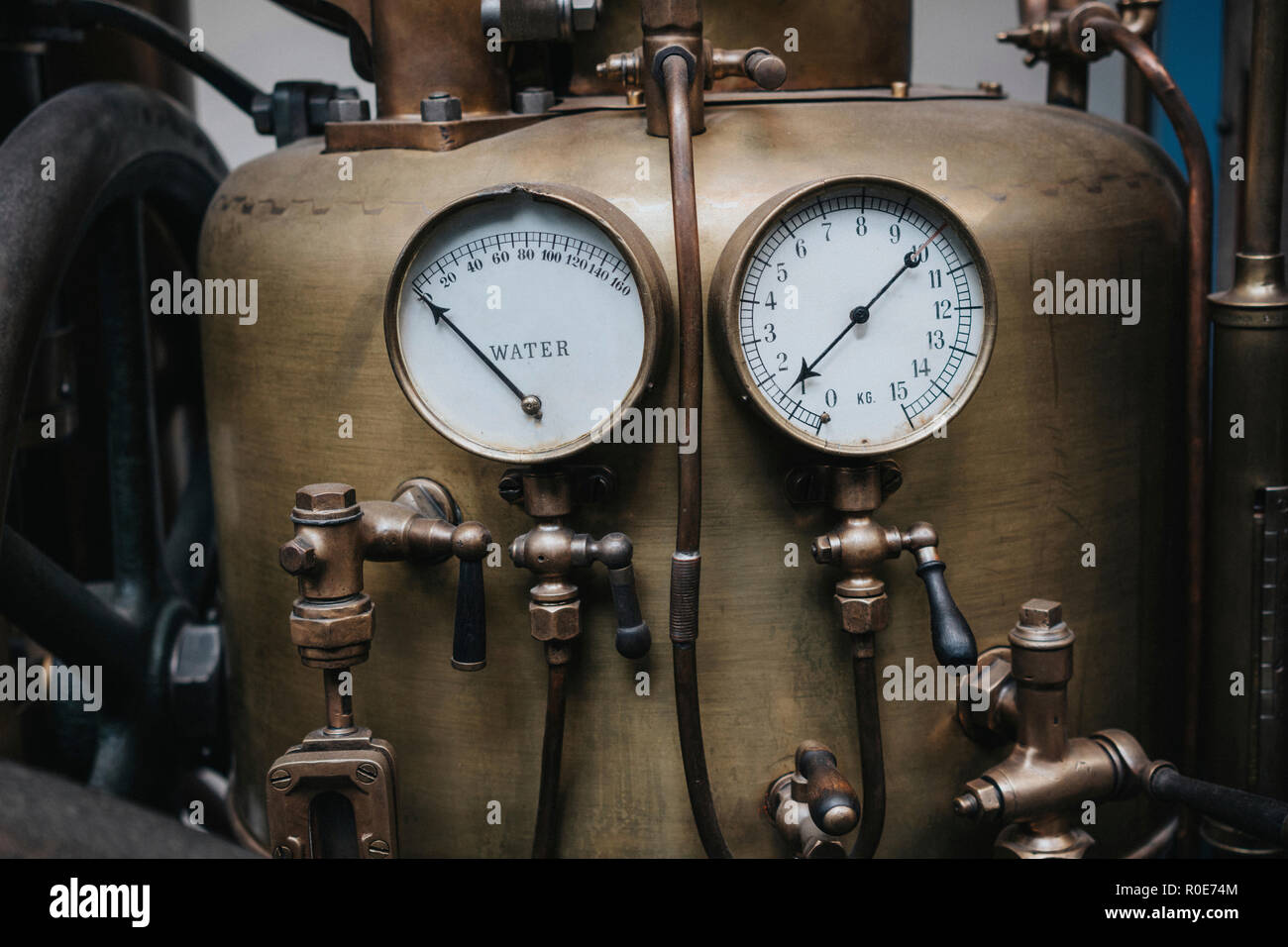 Steam engine, close-up Stock Photo - Alamy