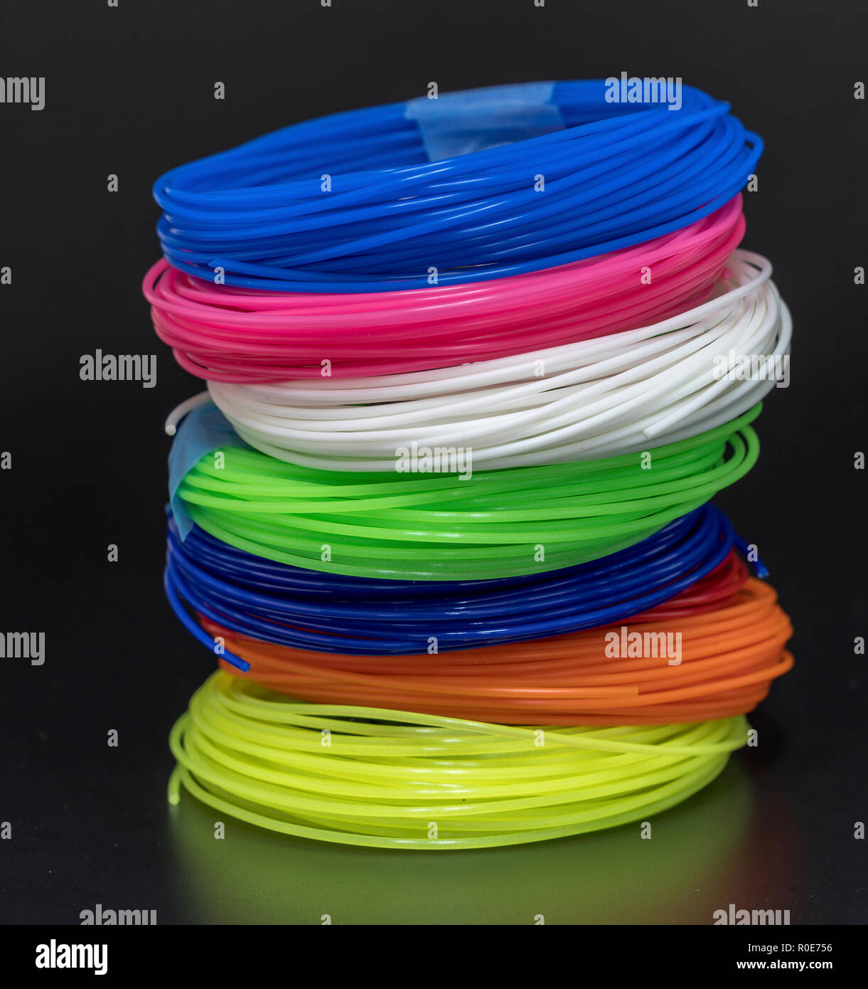 Plastic filaments for 3D printing Stock Photo - Alamy