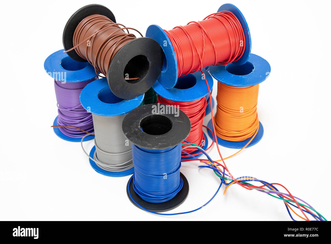 Electric wire spools hi-res stock photography and images - Alamy