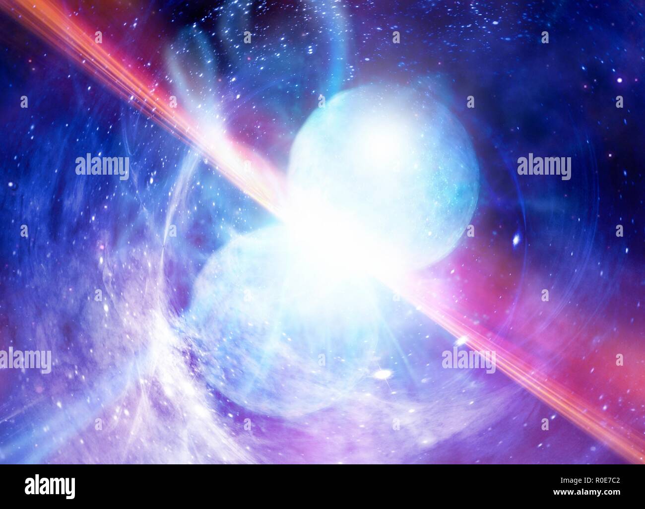 Glowing planet in space, illustration Stock Photo - Alamy
