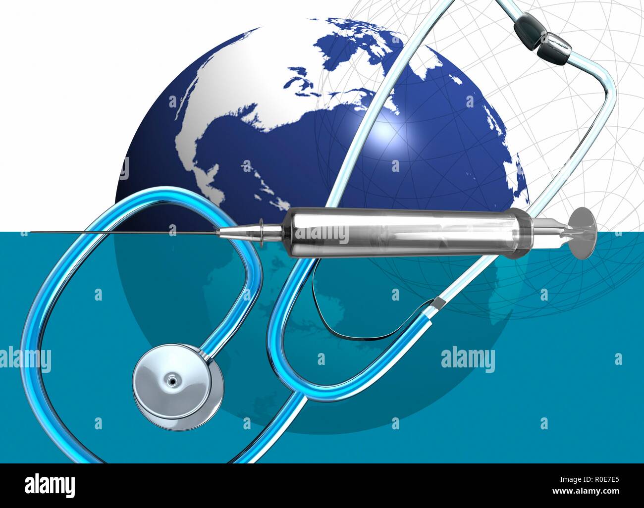 Global health, conceptual illustration Stock Photo - Alamy