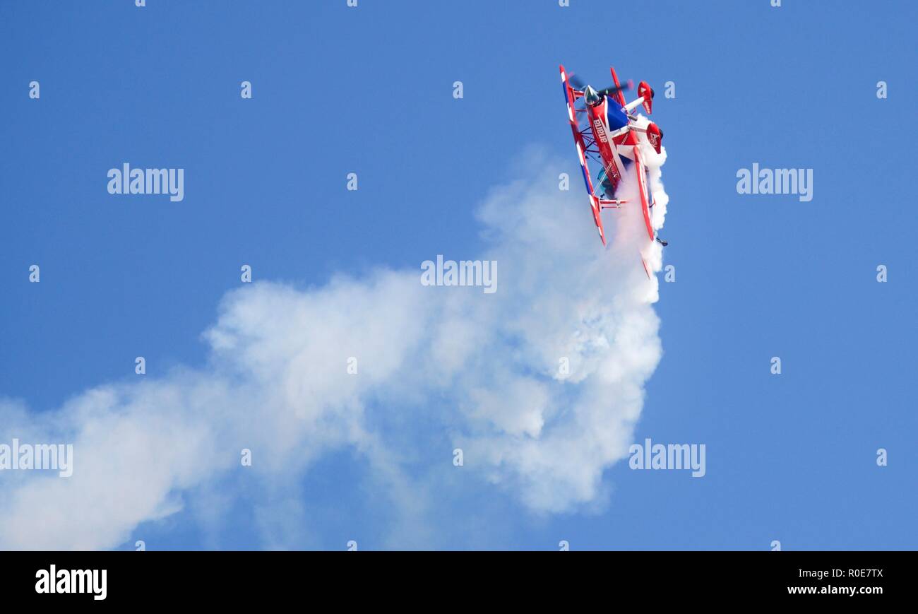 Rich Goodwin performs high energy aerobatic manoeuvres in his Super ...