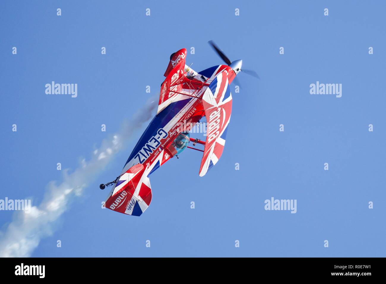 Rich Goodwin performs high energy aerobatic manoeuvres in his Super ...