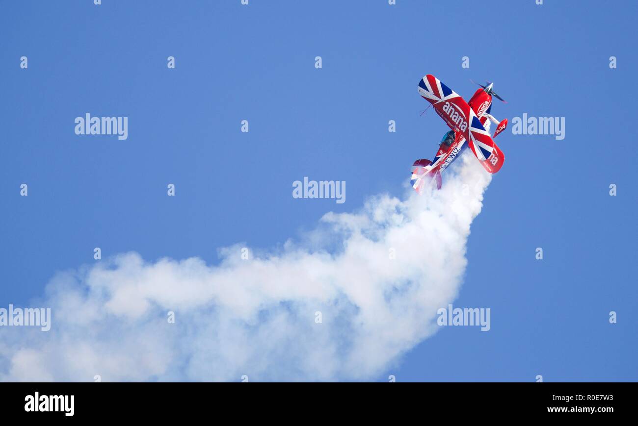 Rich Goodwin performs high energy aerobatic manoeuvres in his Super ...