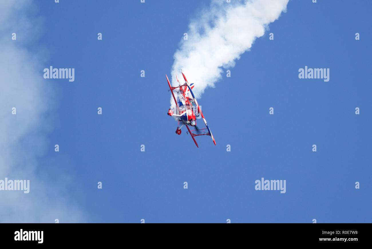 Rich Goodwin performs high energy aerobatic manoeuvres in his Super ...