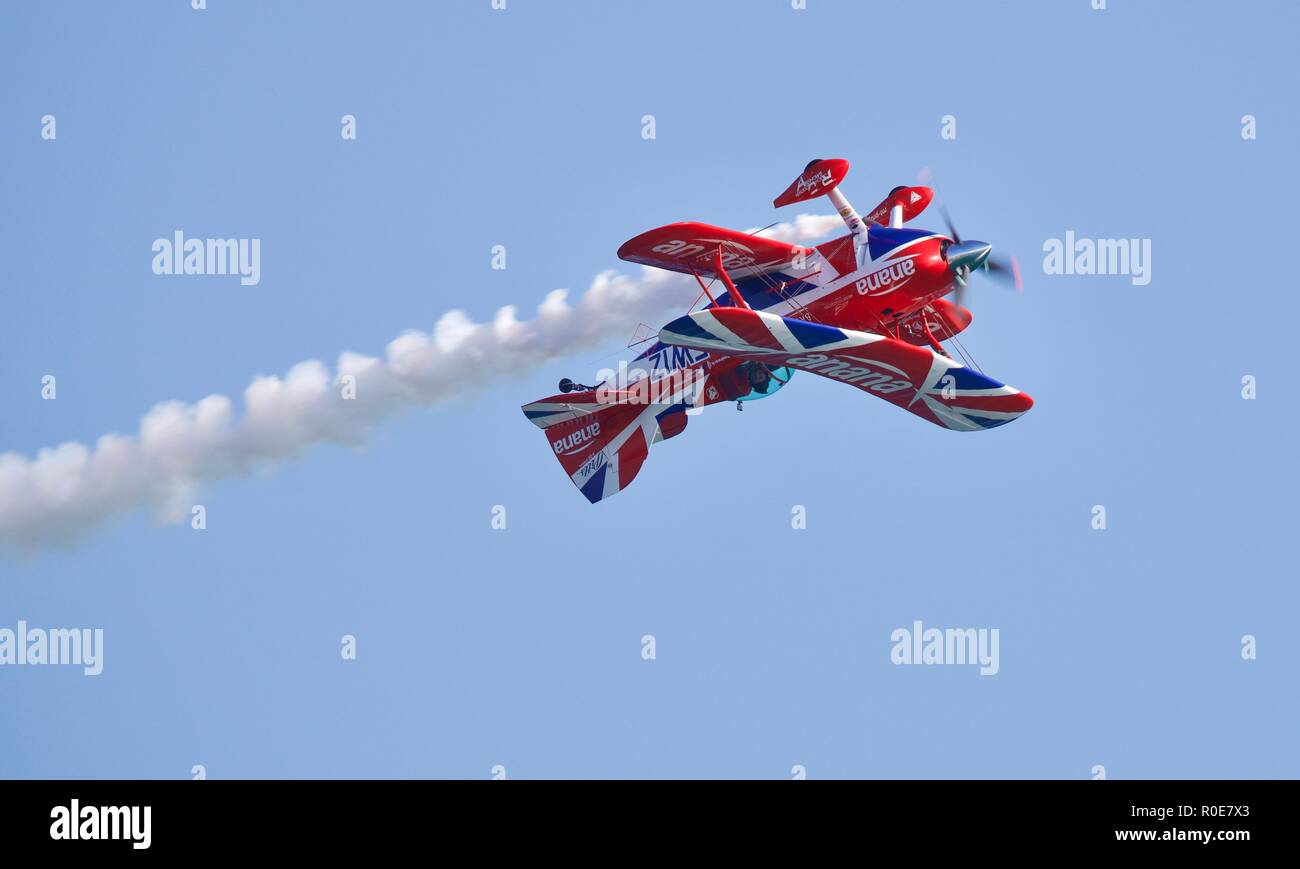 Rich Goodwin performs high energy aerobatic manoeuvres in his Super ...