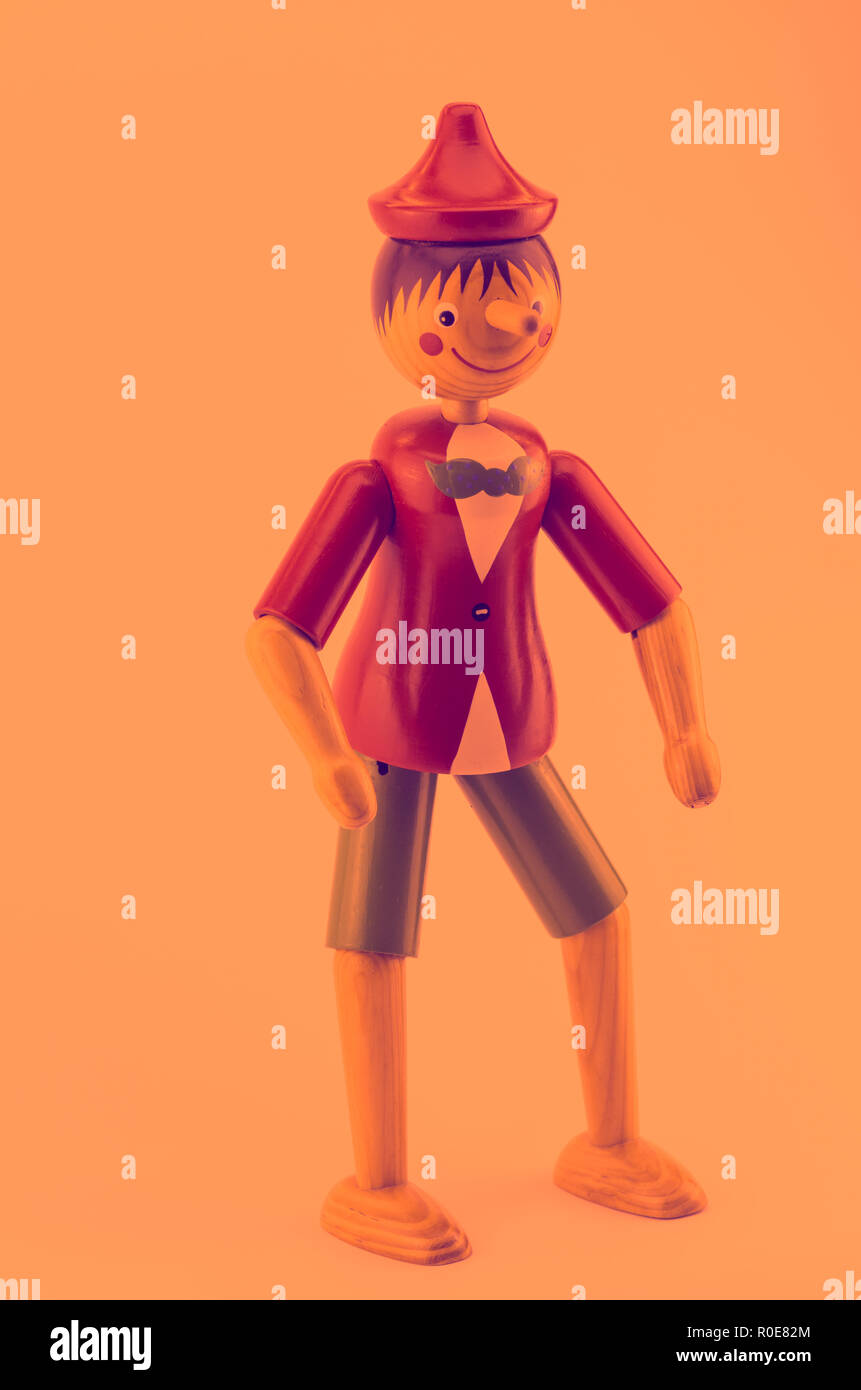 wooden pinocchio puppet - traditional narrative fantasy character Stock ...