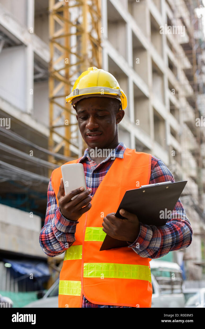 African Workers Smiling
