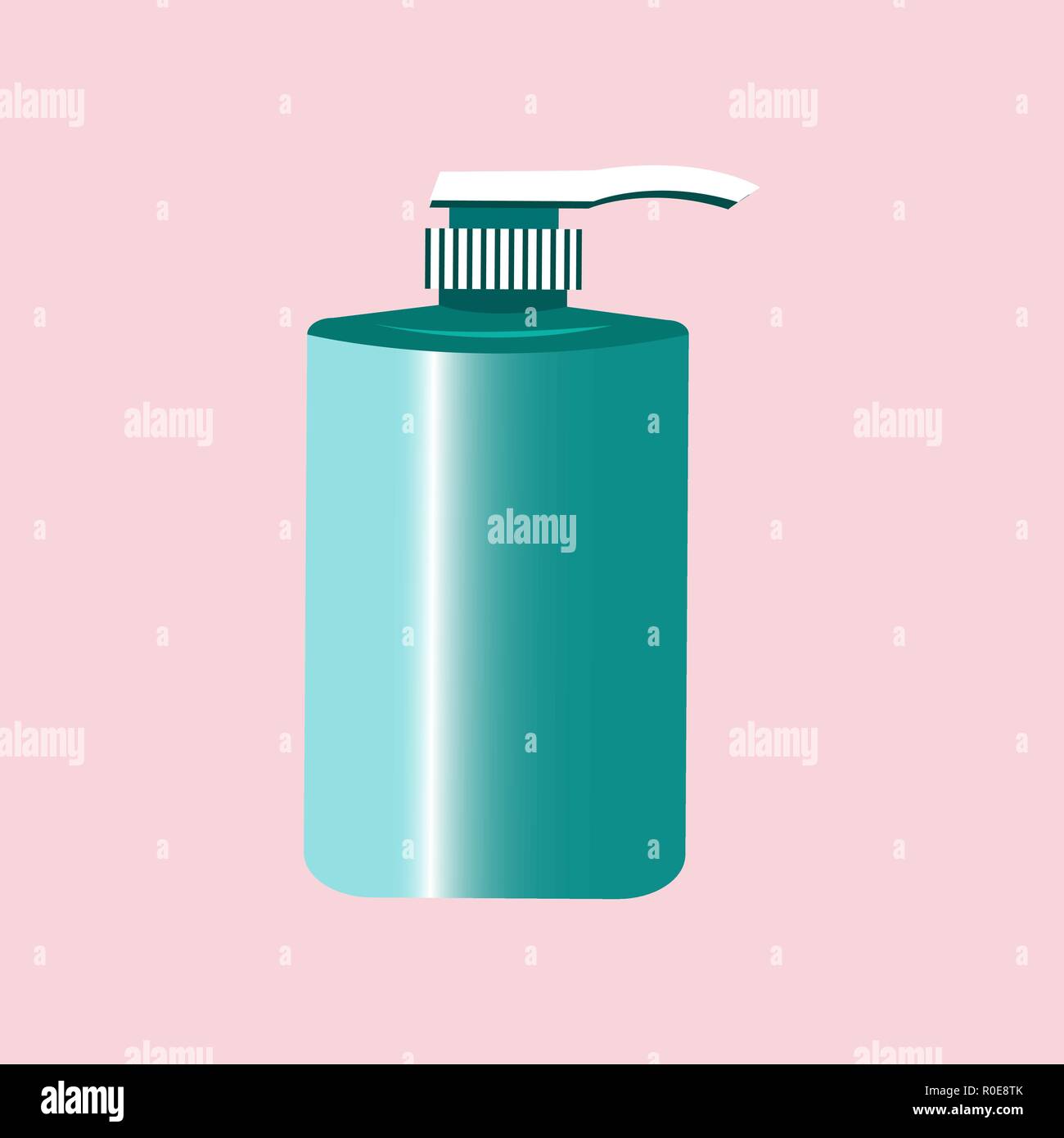 Liquid soap for hands on a light background. Vector illustration Stock ...
