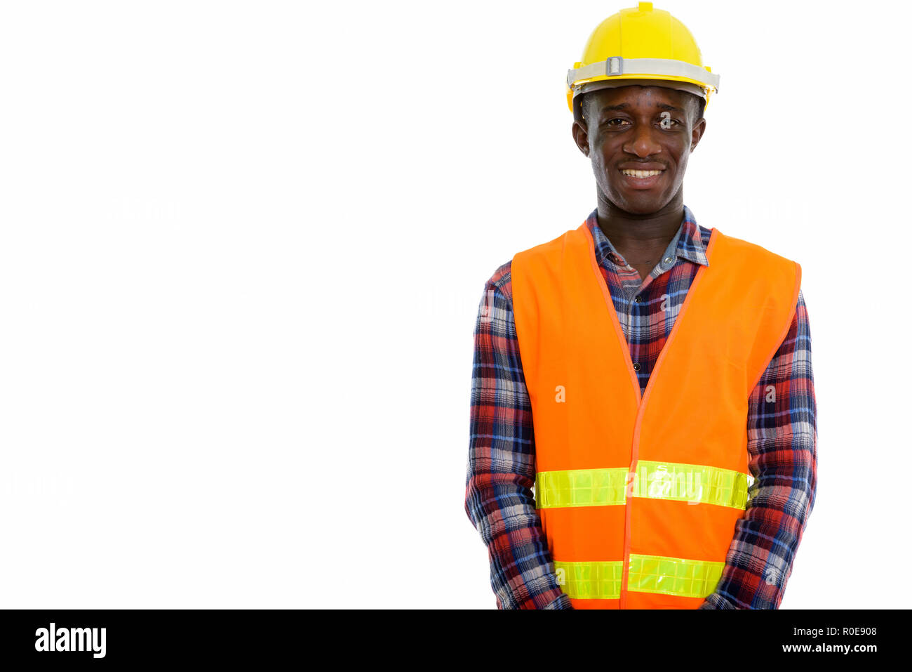 Happy african construction worker hi-res stock photography and images ...