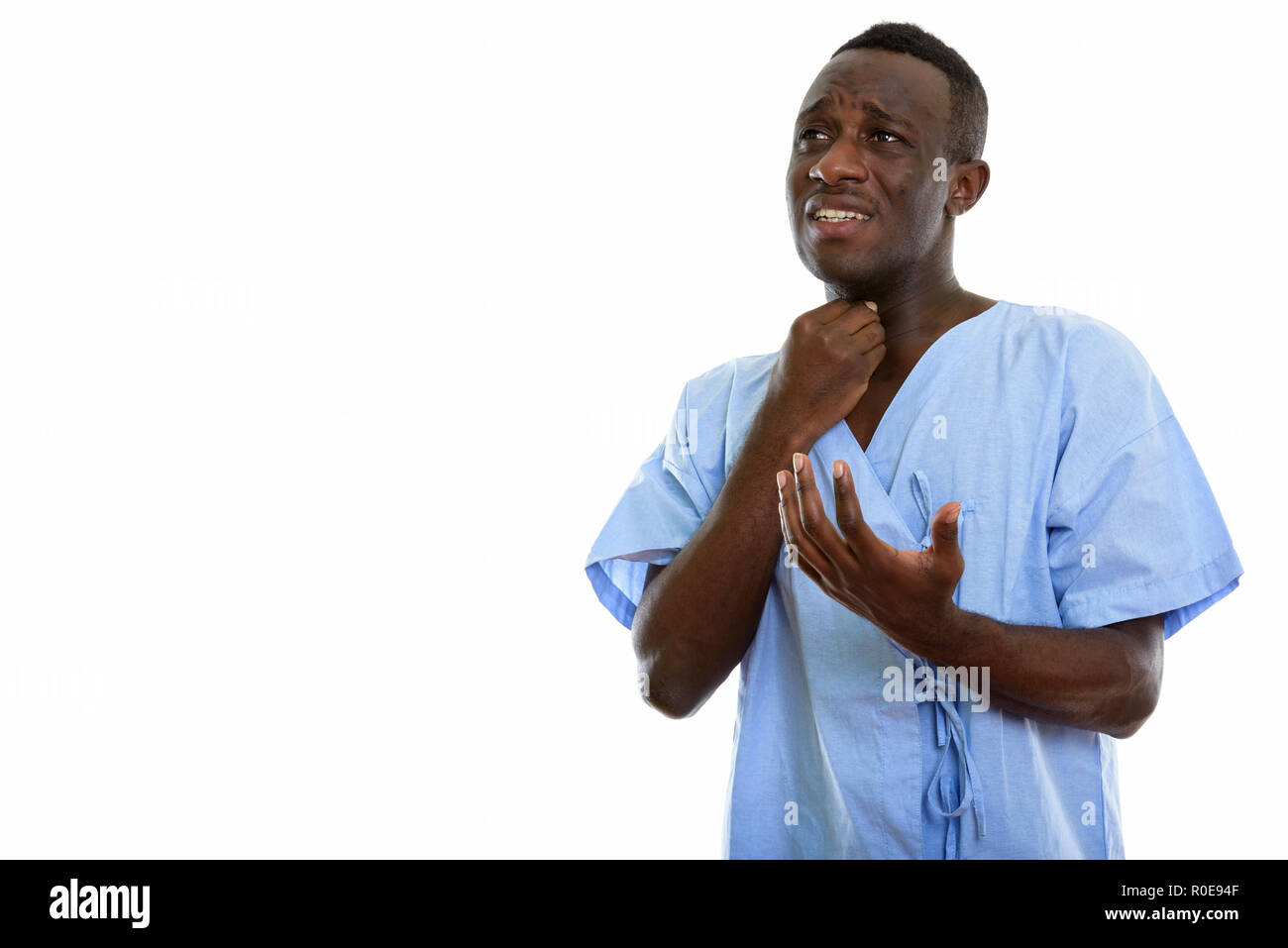 Young man cold sore Cut Out Stock Images & Pictures - Alamy