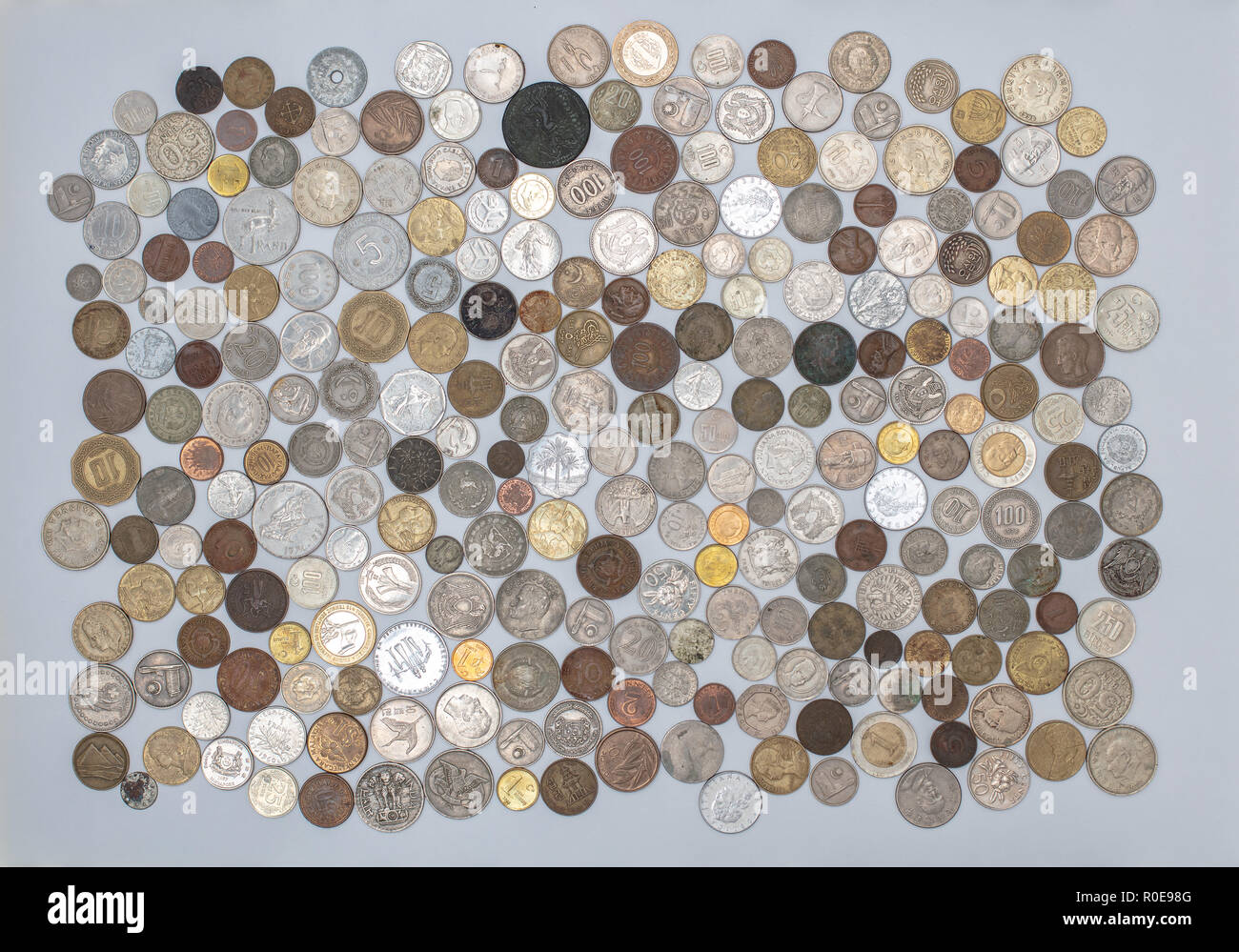 Currency, coins collection, old coins all over the world Stock Photo ...