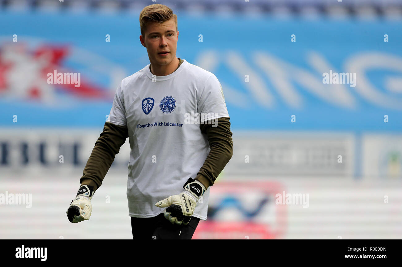 Leeds United goalkeeper Bailey Peacock-Farrell wearing together with ...