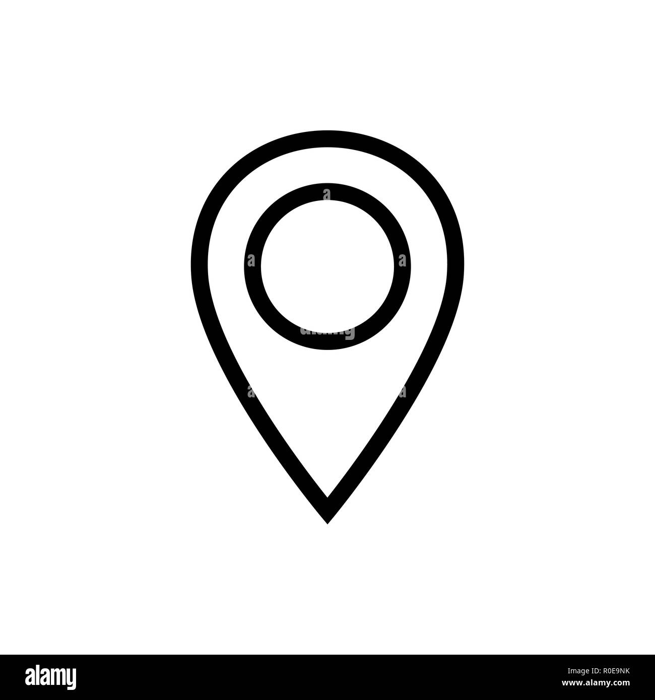 Location pin map point Cut Out Stock Images & Pictures - Alamy