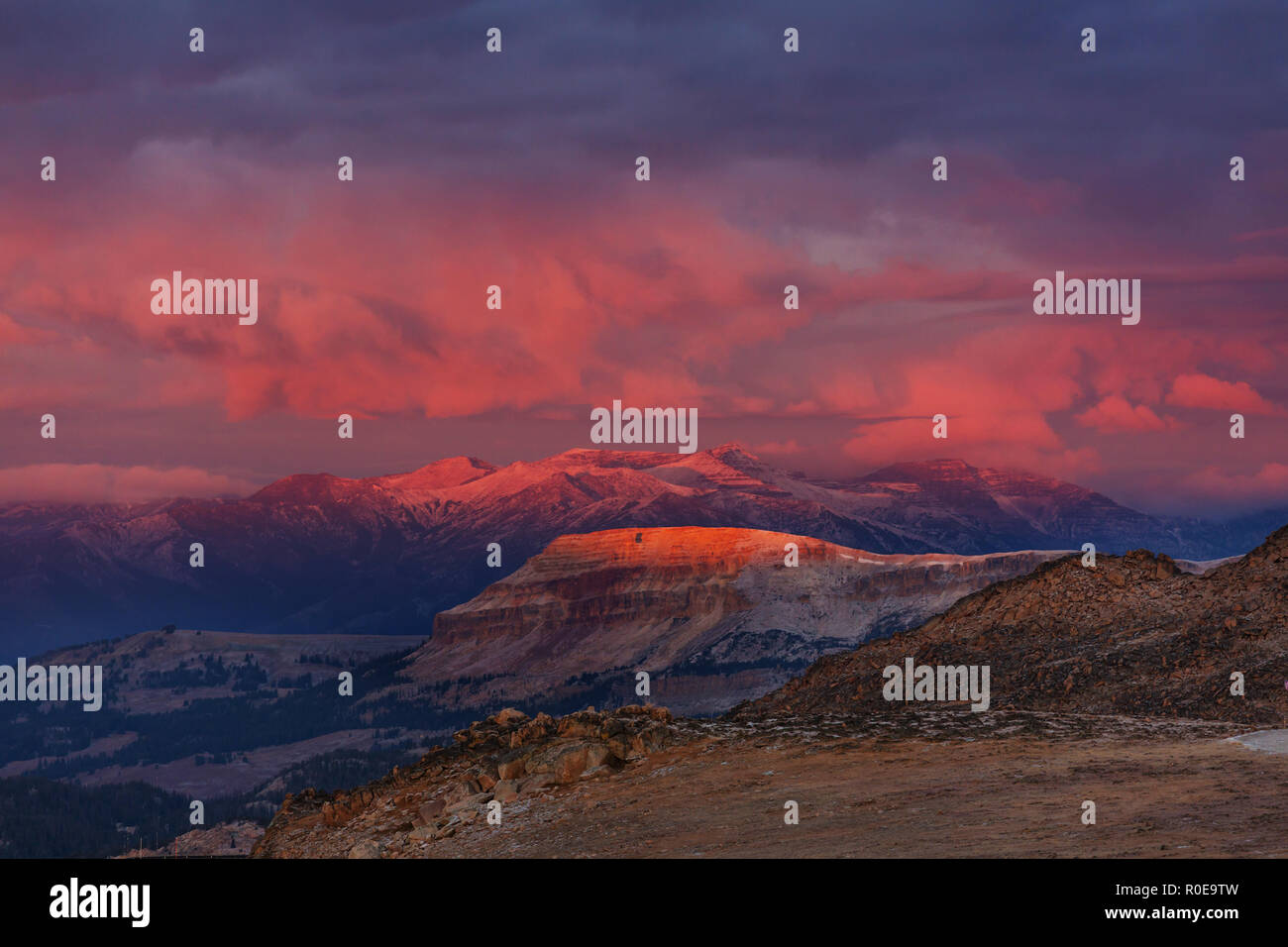 Beautiful landscape of Beartooth Pass. Shoshone National Forest ...