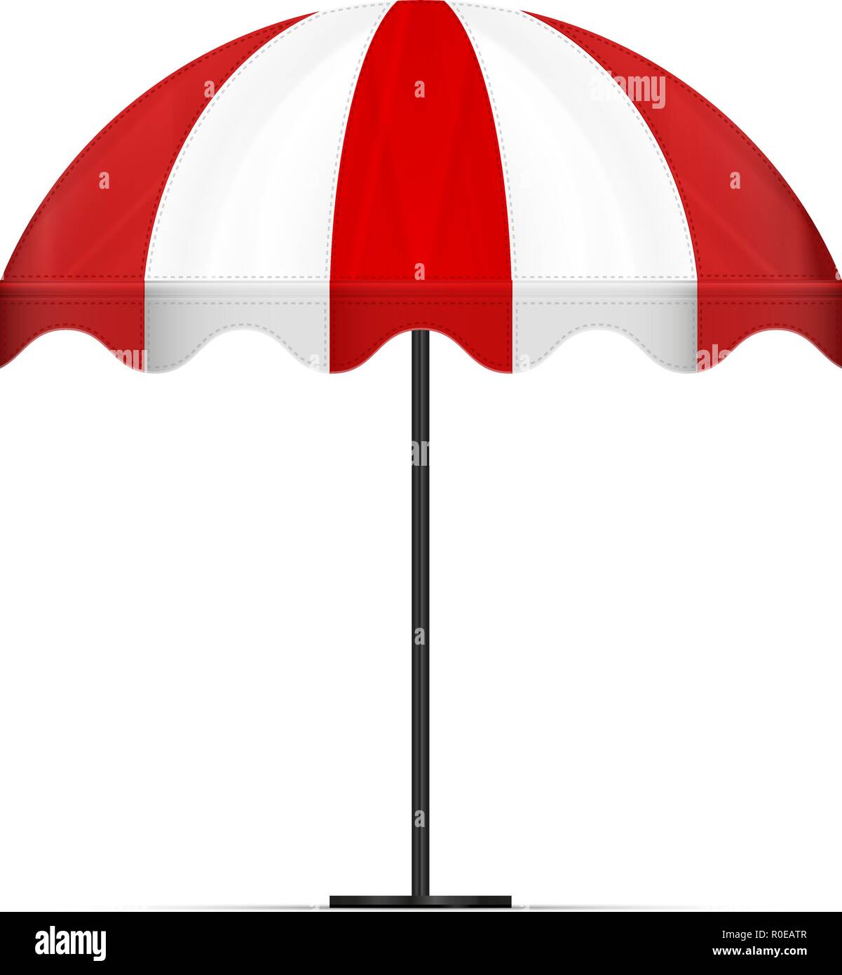 Red And White Striped Umbrella