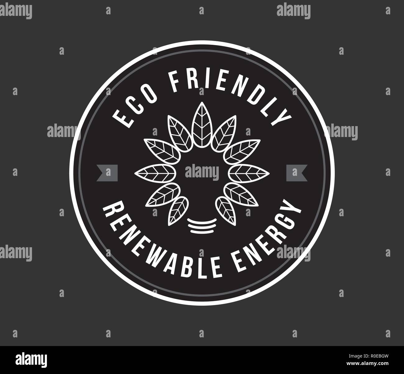 Bio and Eco friendly white on black is a vector illustration for any ...