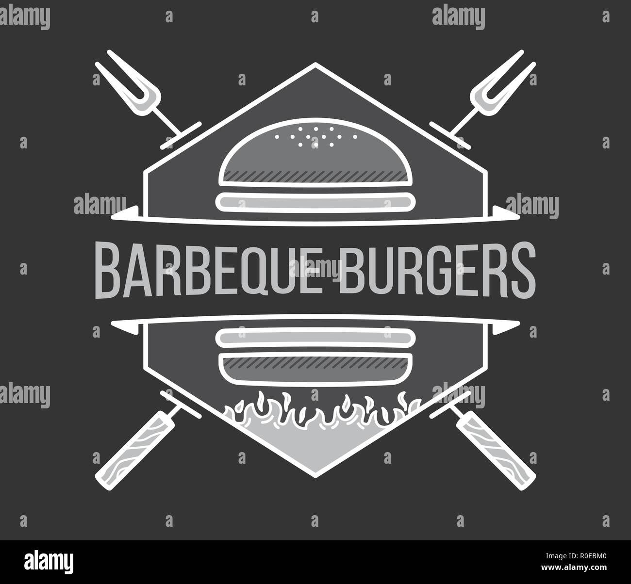 Quality beef burgers Stock Vector Images - Alamy