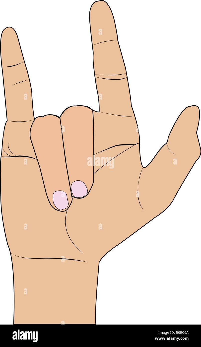 love hand symbol Stock Vector Image & Art - Alamy