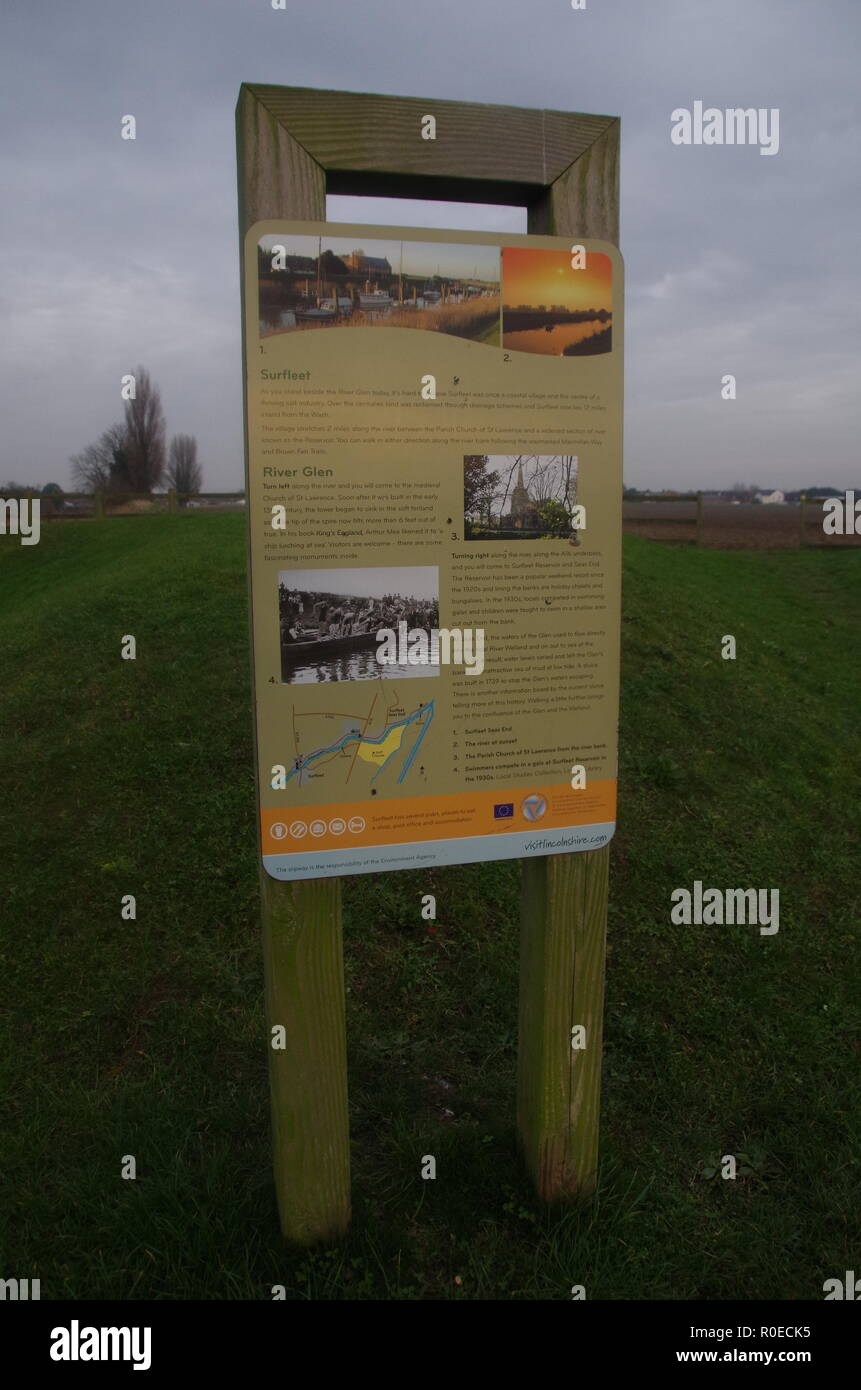 Surfleet information panel hi-res stock photography and images - Alamy