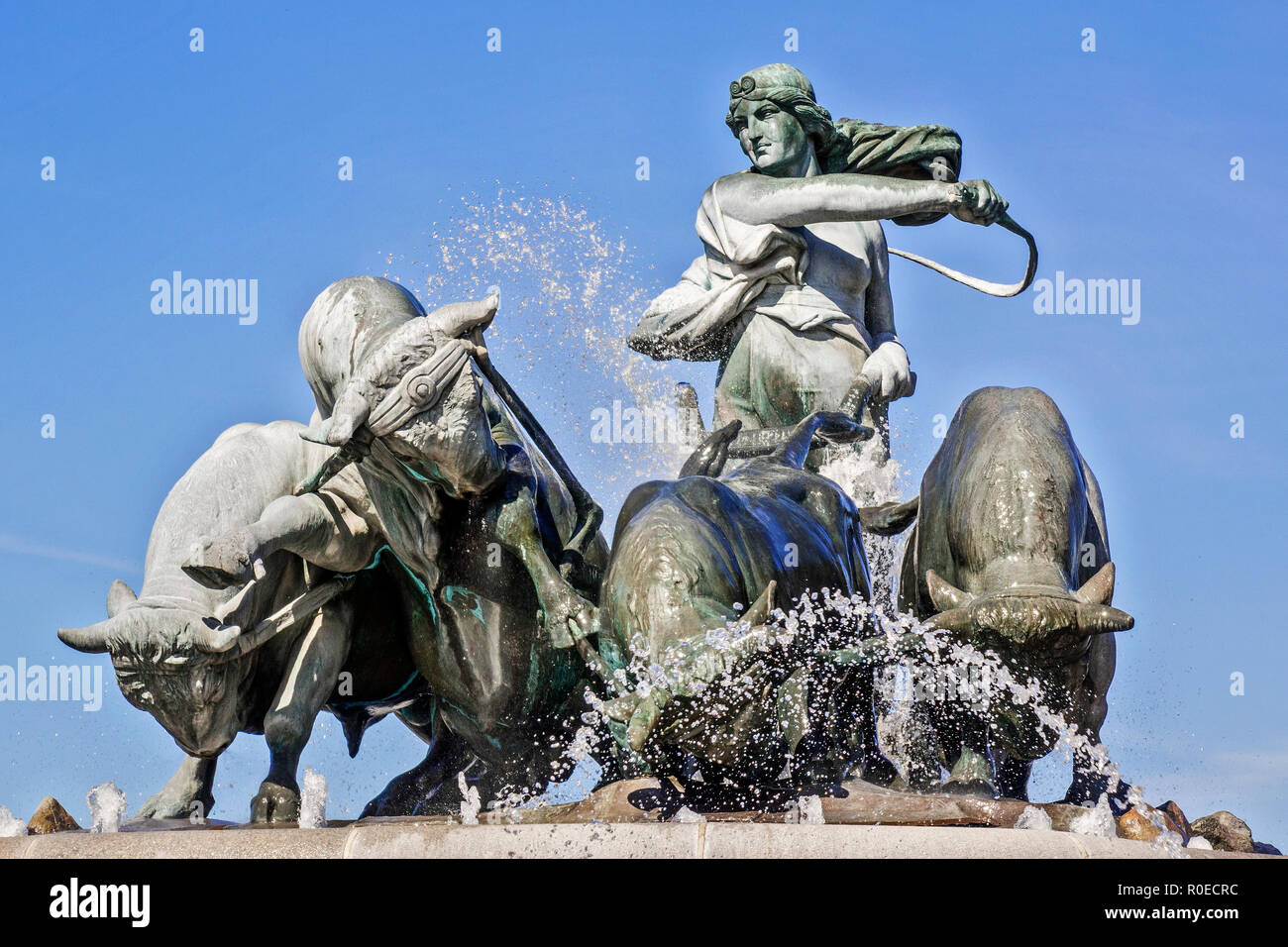 Norse Godess Gefjon Driving Animals Fountain Copenhagen Denmark Stock ...