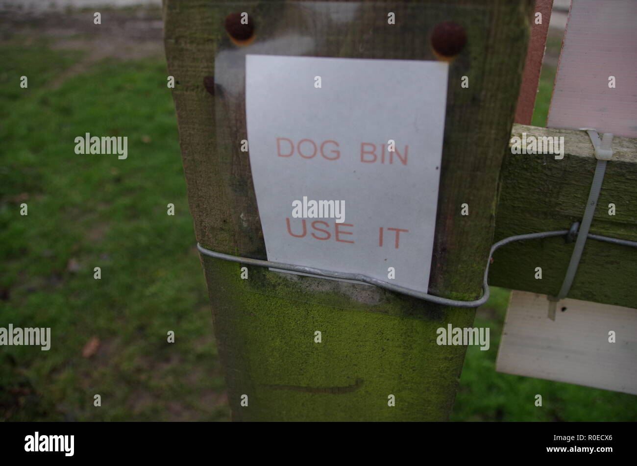 Dog poo sign. The Macmillan Way. Lincolnshire. East Midlands. England ...