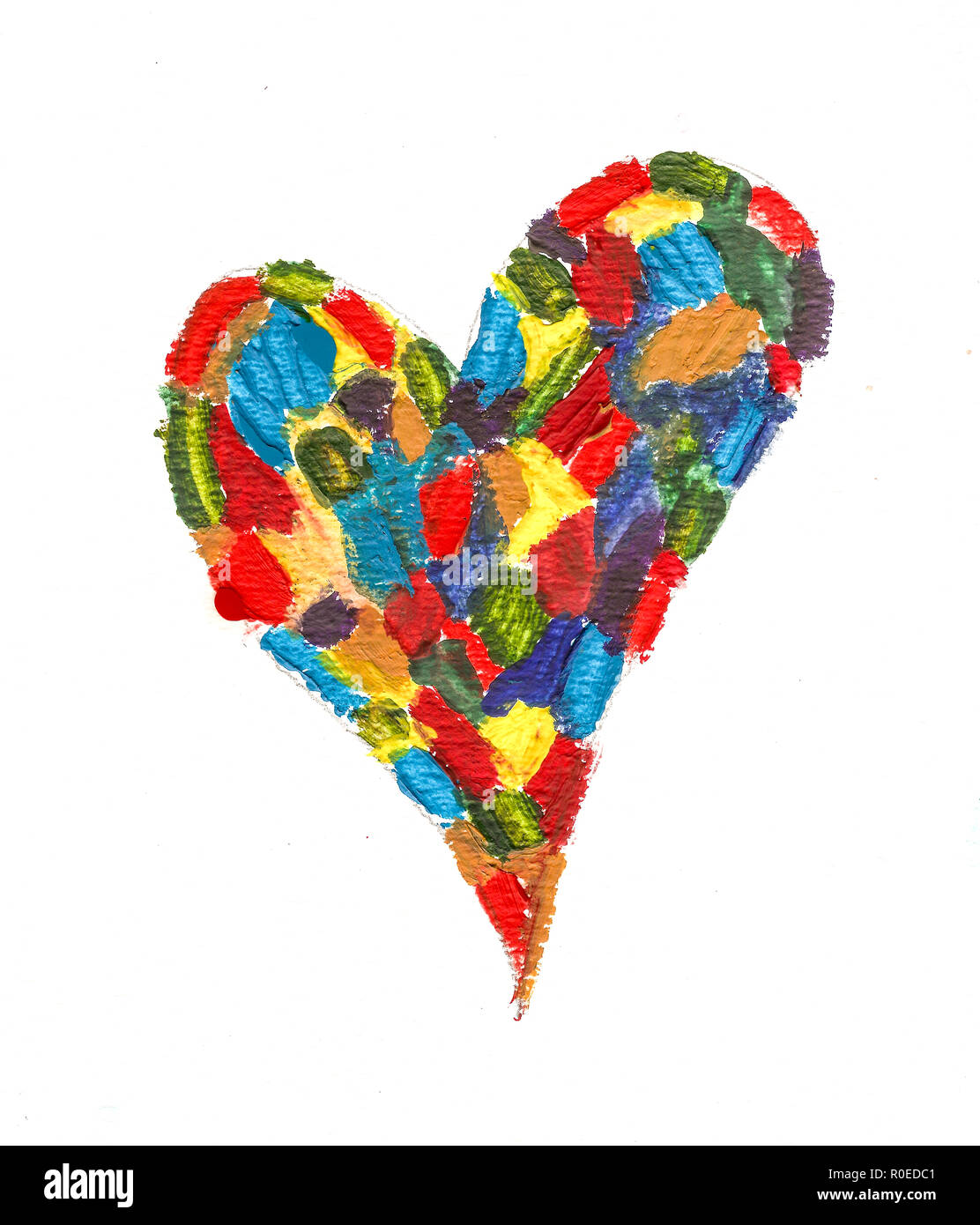 acrylic paint heart shape pattern Stock Photo - Alamy