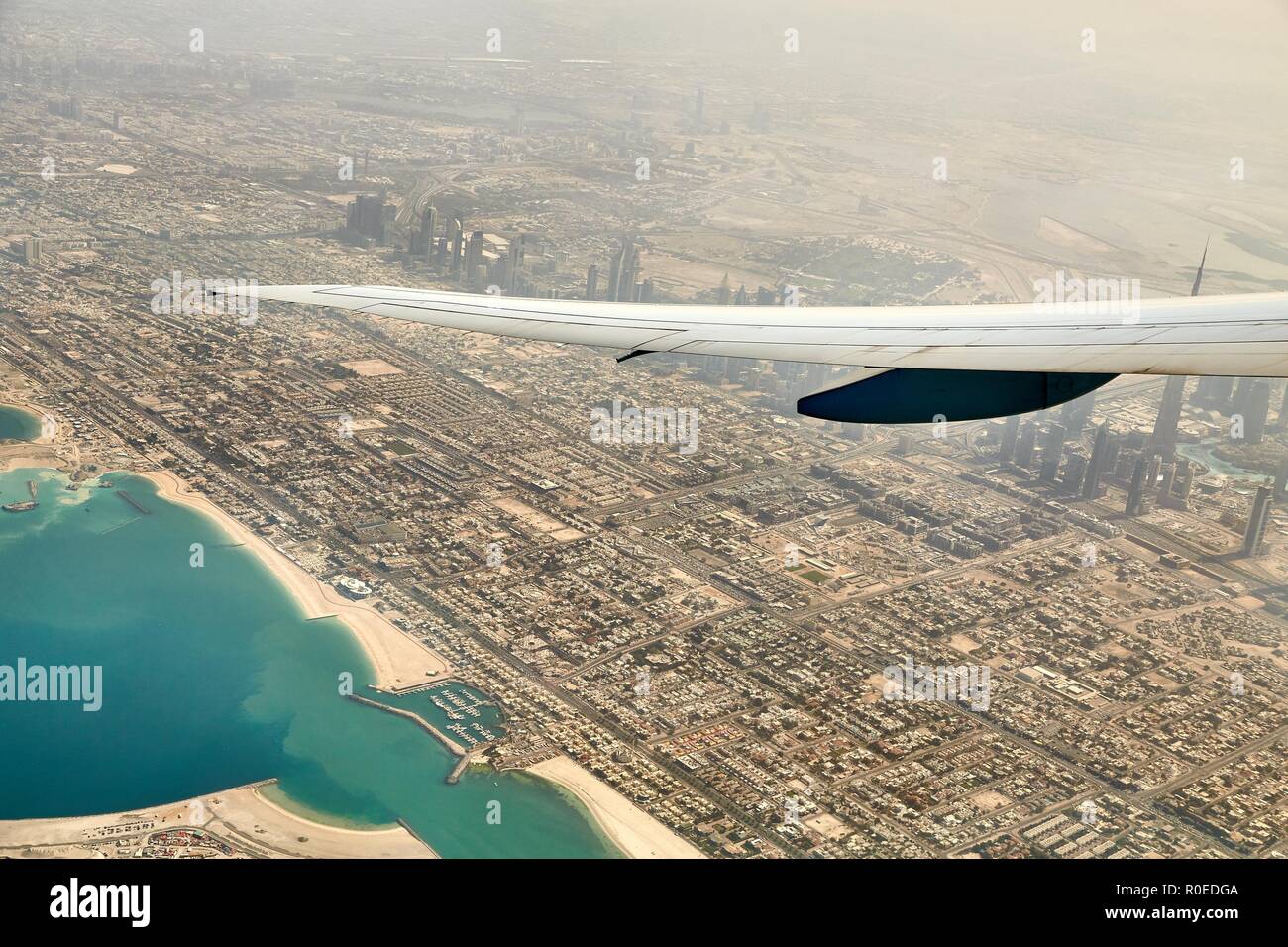 Dubai View from Air Stock Photo - Alamy