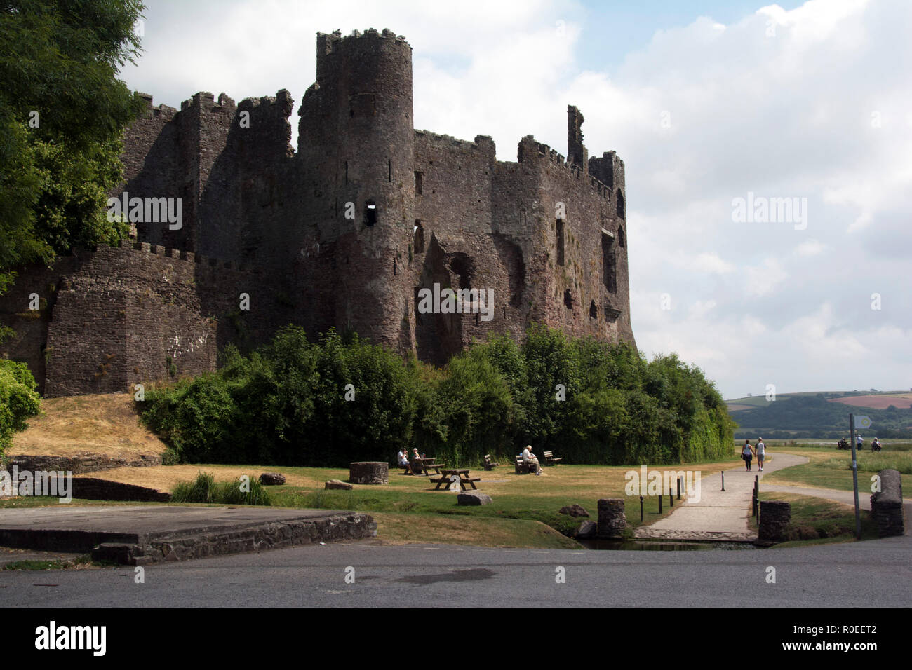 Laugharne castle history hi-res stock photography and images - Alamy
